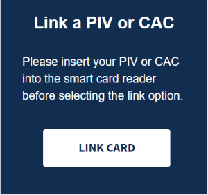 How to Link a PIV or CAC to an Existing XMS Account